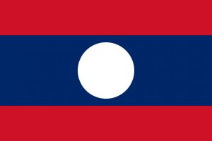 Laos Flag, National Flower, Animal & 3 Emblems