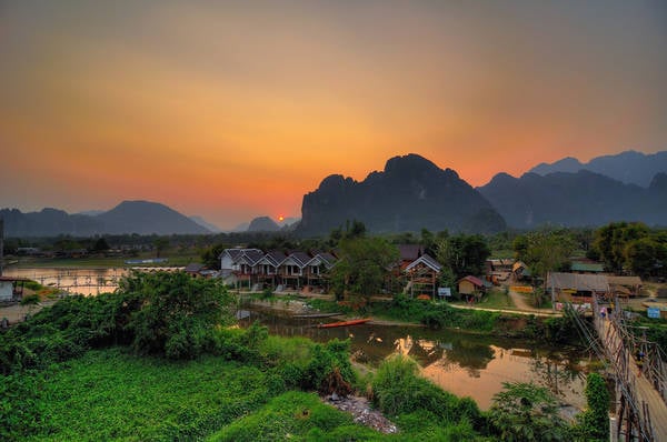Vang Vieng - Famous For Its Limestone Karst Landscapes And Outdoor ...